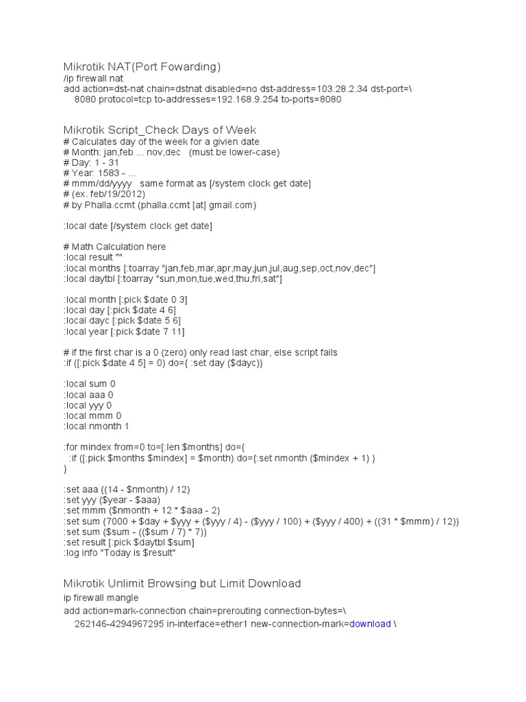 Tutorial Dasar Mikrotik | PDF | Firewall (Computing) | Internet Protocols