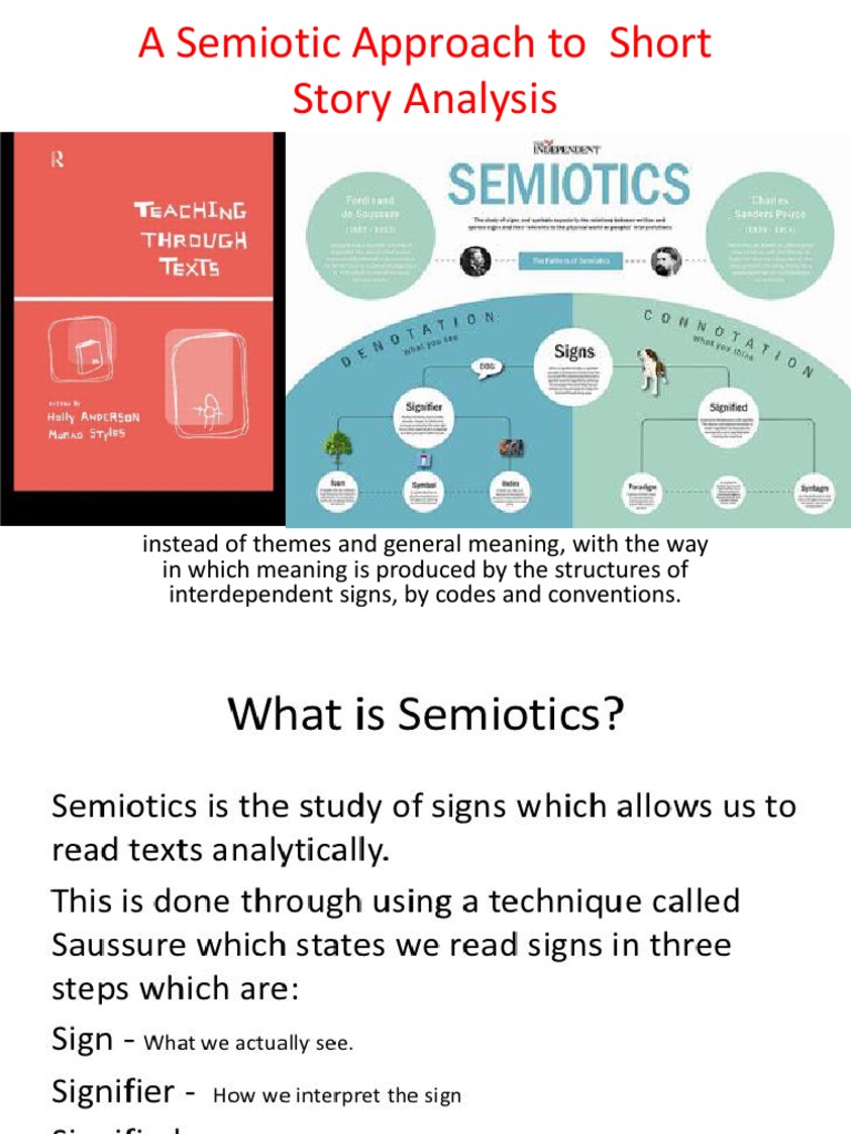 A Semiotic Analysis of A Literary Text | PDF | Semantics | Semiotics