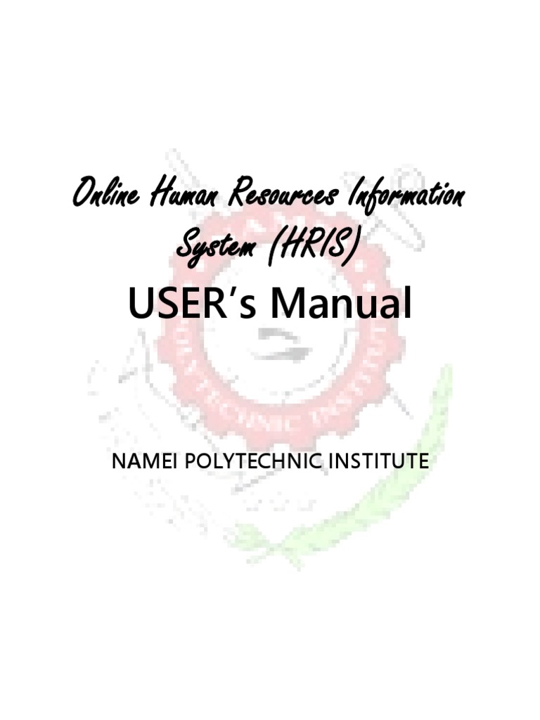 Online Human Resources Information System (HRIS) : USER's Manual | PDF | Human Resources | Login