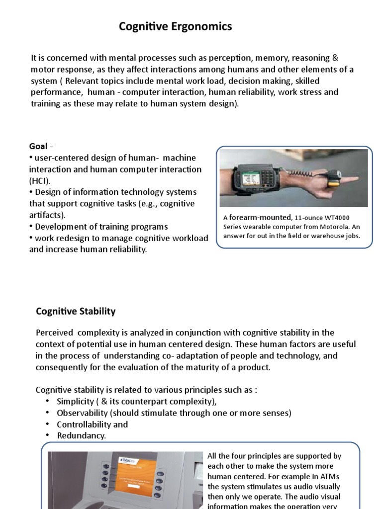 Cognitive Ergonomics | PDF | Human–Computer Interaction | User Interface