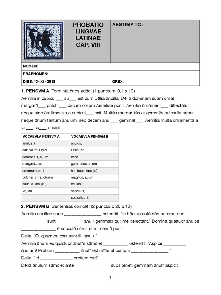 Probatio Cap VIII | PDF | Notación