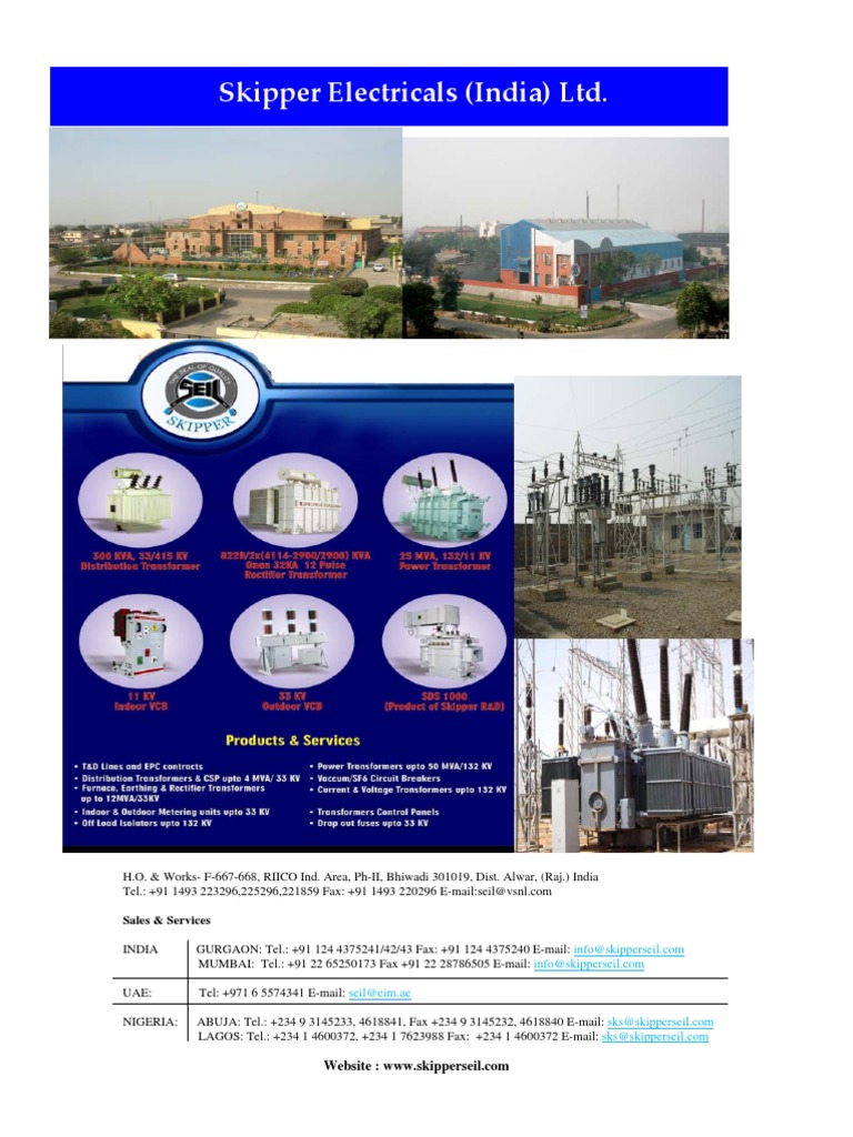 Skipper | Download Free PDF | Transformer | Fuse (Electrical)