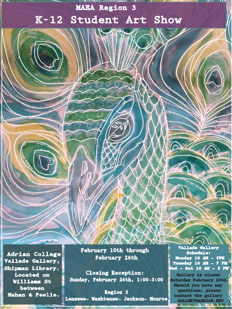 K-12 Student Art Show: February 10th Through February 26th Closing ...
