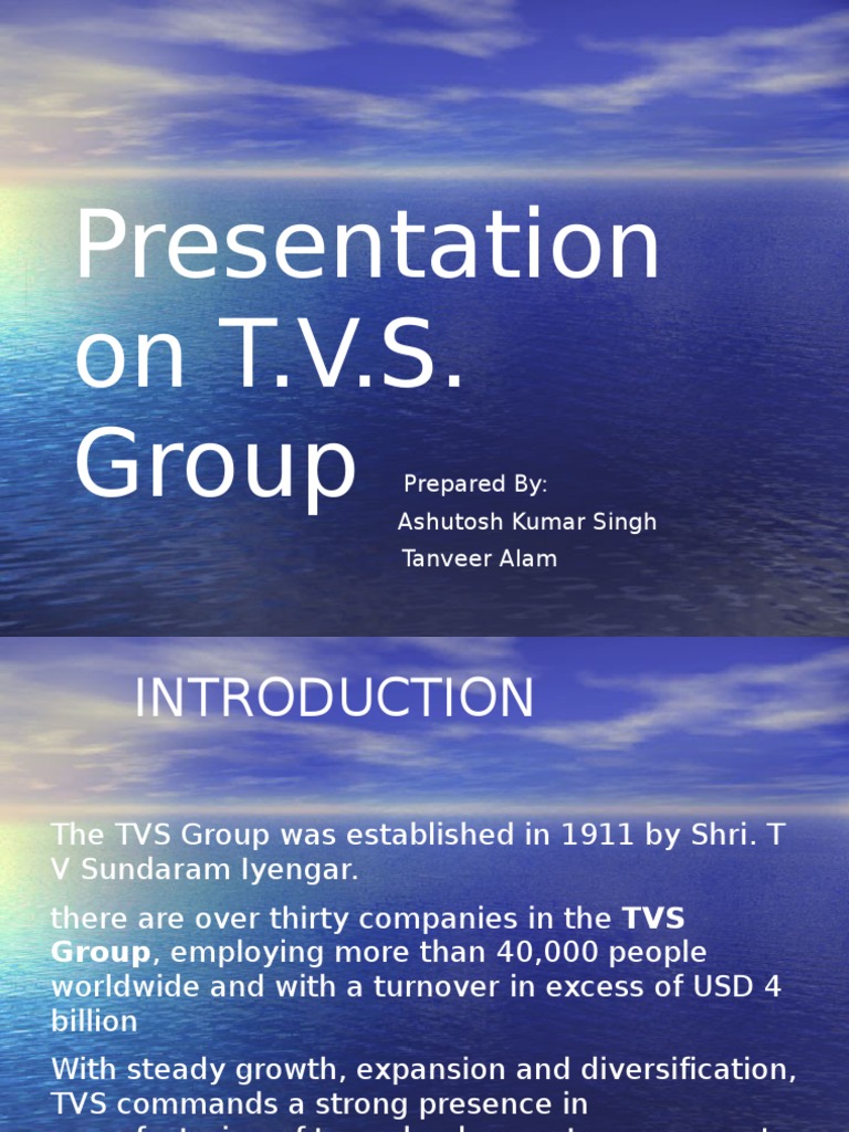 Overview of TVS Group's Operations | PDF | Technology & Engineering