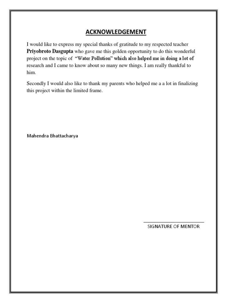 Acknowledgement: Priyobroto Dasgupta Who Gave Me This Golden ...