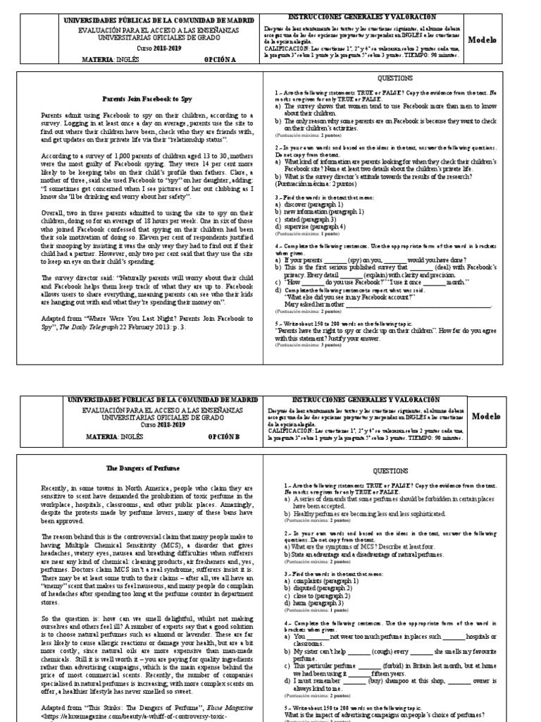 Ingles | PDF | Perfume | Odor