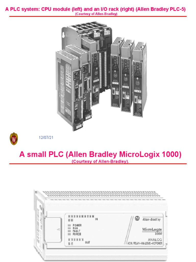 A PLC System: CPU Module (Left) and An I/O Rack (Right) (Allen Bradley PLC-5) | Download Free ...