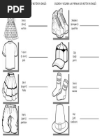 Actividad de Ingles The Clothes | PDF