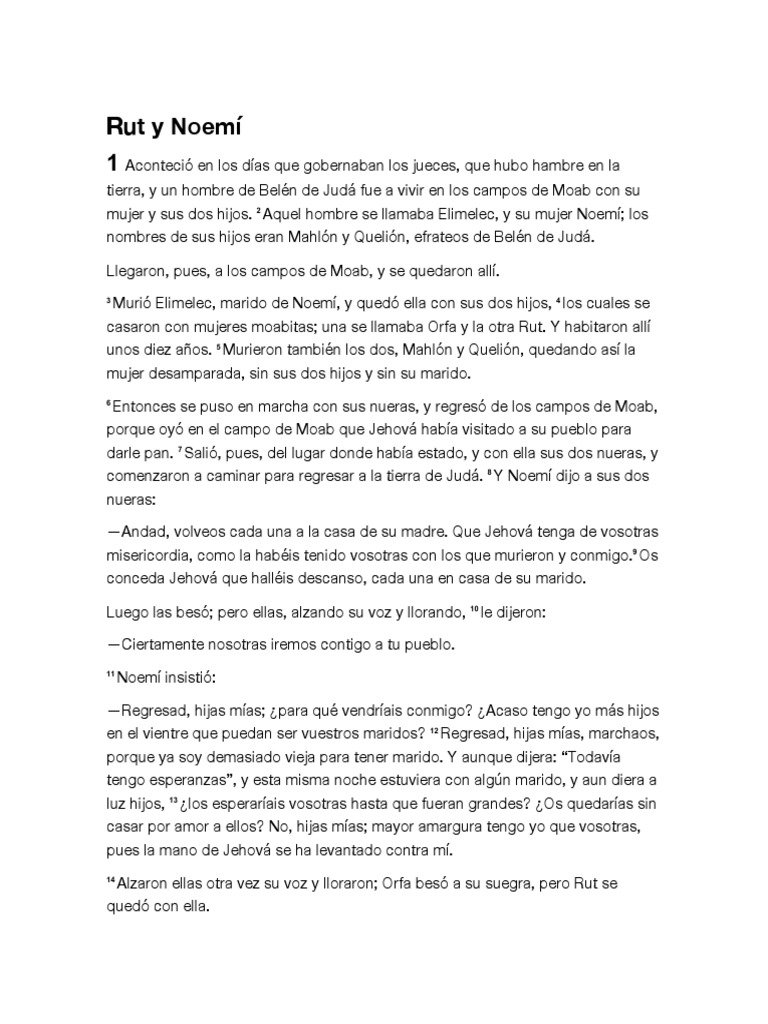 Rut y Noemí | PDF | Libro de rut | Noemí (figura bíblica)