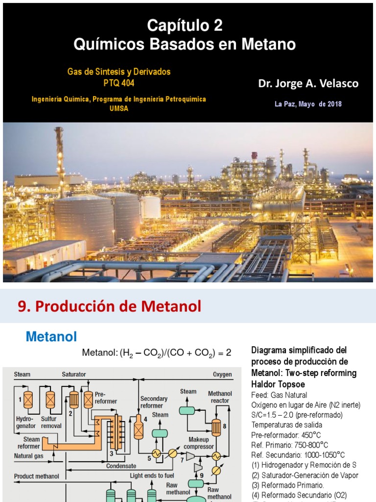 Producción y Síntesis de Metanol | PDF | Metanol | Química