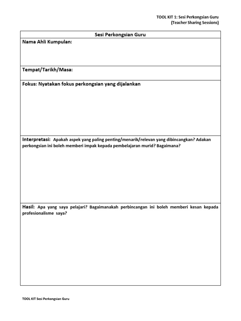 Tool Kit Tss Form | PDF