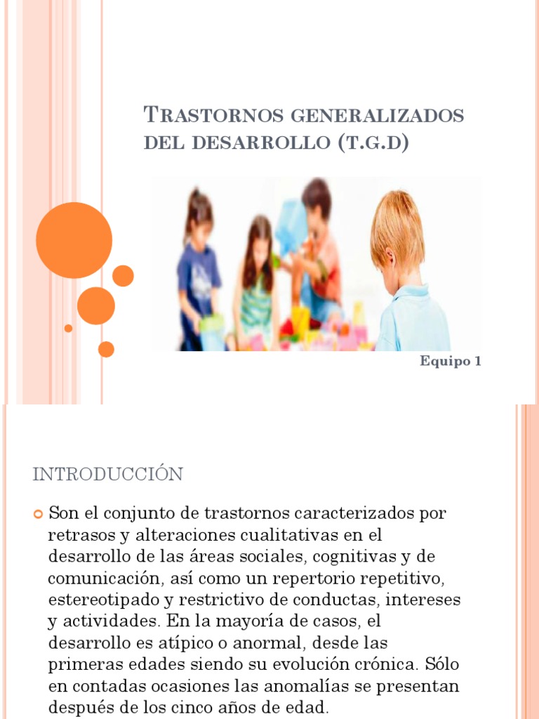 Trastornos Generalizados Del Desarrollo | PDF | Espectro autista | Enfermedades y trastornos