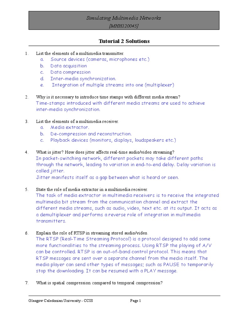 Tutorial 2 Solution | PDF | Video | Data Compression