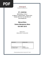 Contoh Manual Mutu Dari Perusahaan Lain | PDF