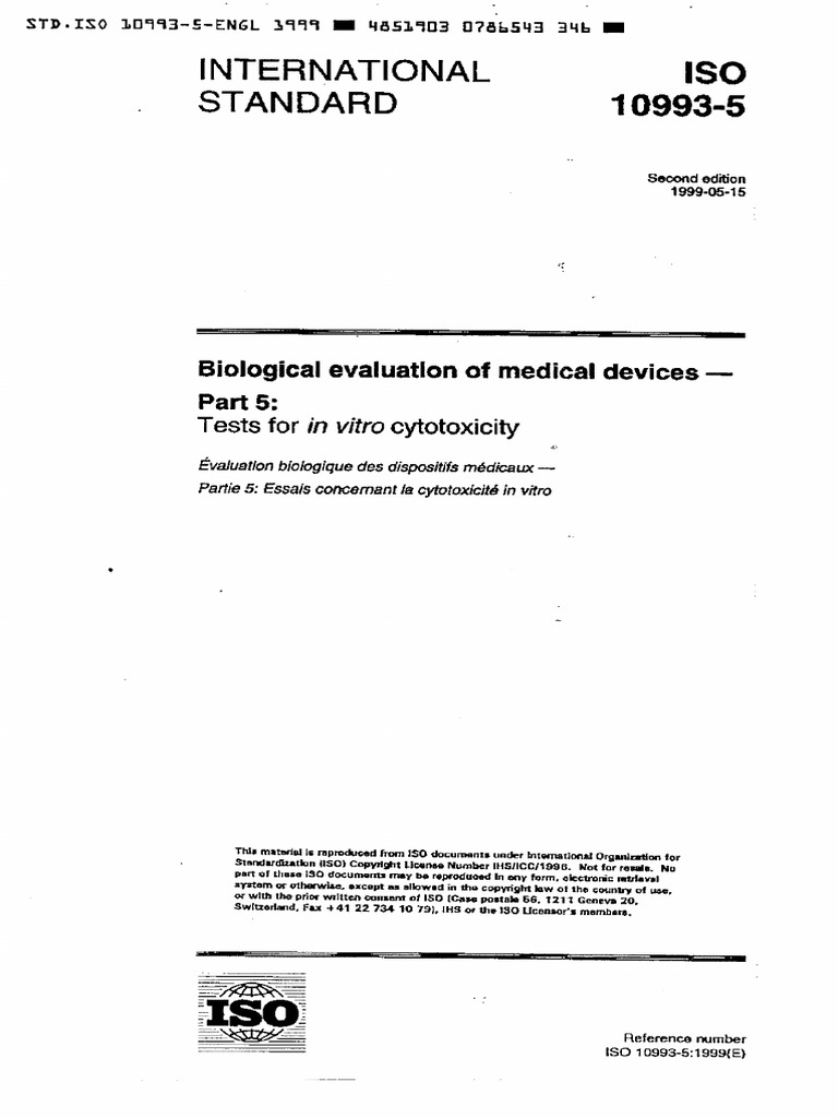 Iso 10993-5 | PDF