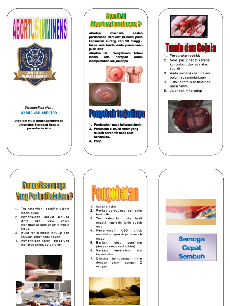 Leaflet Abortus Iminens | PDF