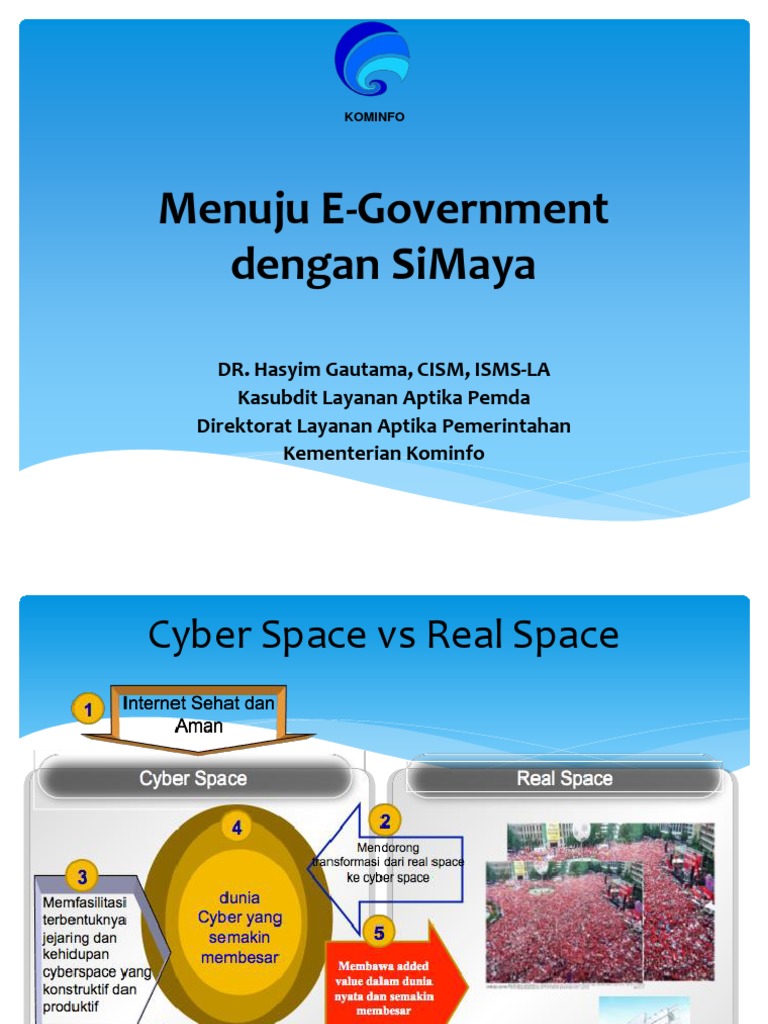 Menuju Egovt DG Simaya 20181114 | PDF | Komputer | Teknologi & Rekayasa