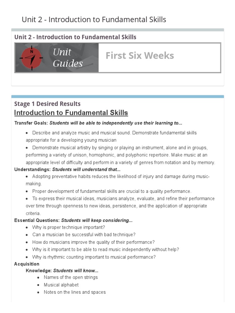 Curriculum Example | PDF | Cello | Reading Comprehension