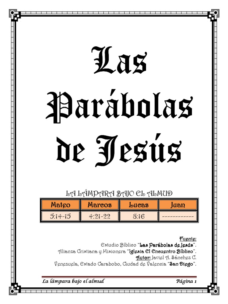 La lámpara y el almud en la Biblia | PDF | Cristo (título) | Jesús