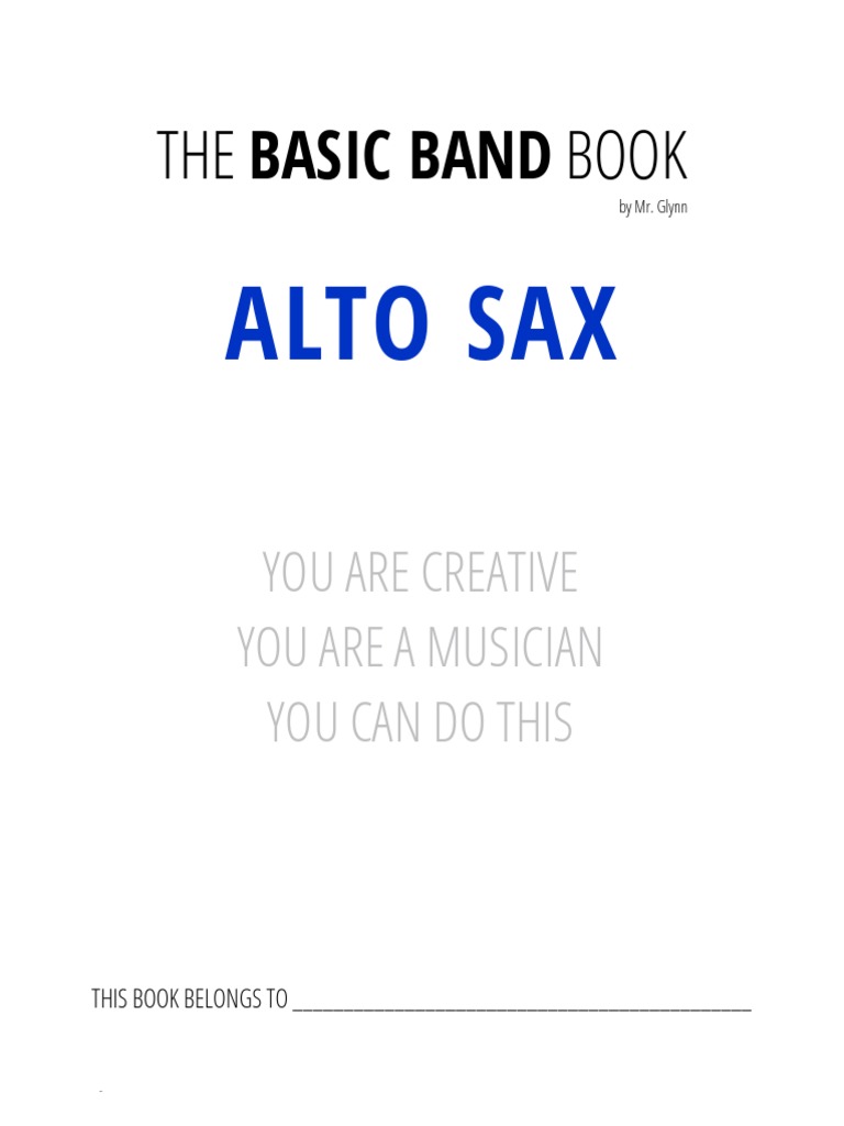 BasicBandBookAltoSax PDF | PDF | Saxophone | Elementary Organology