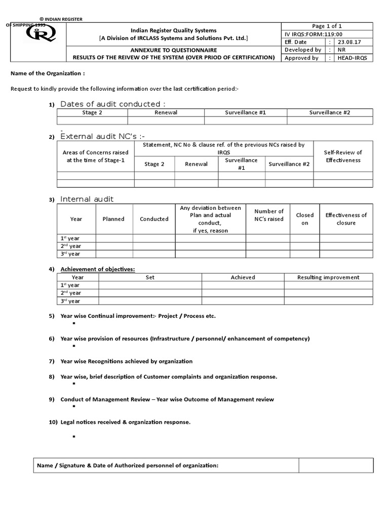 Renewal Form 119 | PDF | Audit | Government