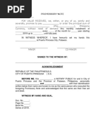 Sample Promissory Note | PDF | Promissory Note | Philippines