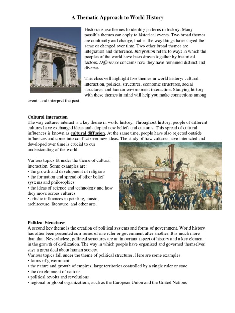 Key Themes in World History | PDF | World History | Human