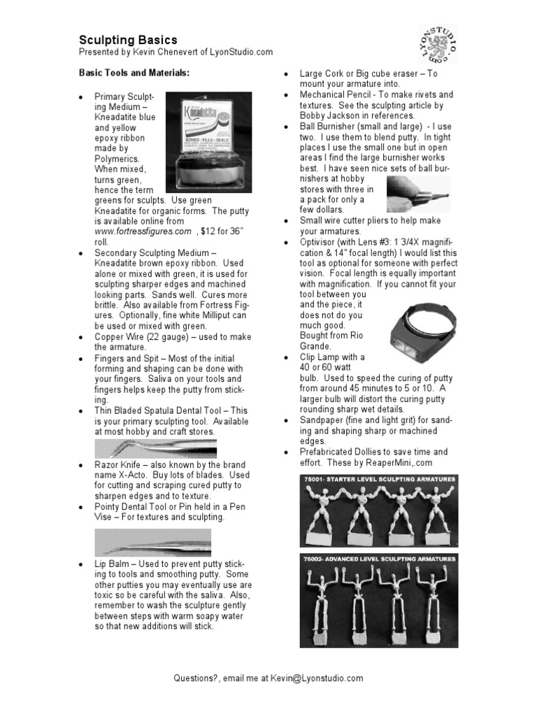 Sculpting Basics Pdf Sculpture Nature