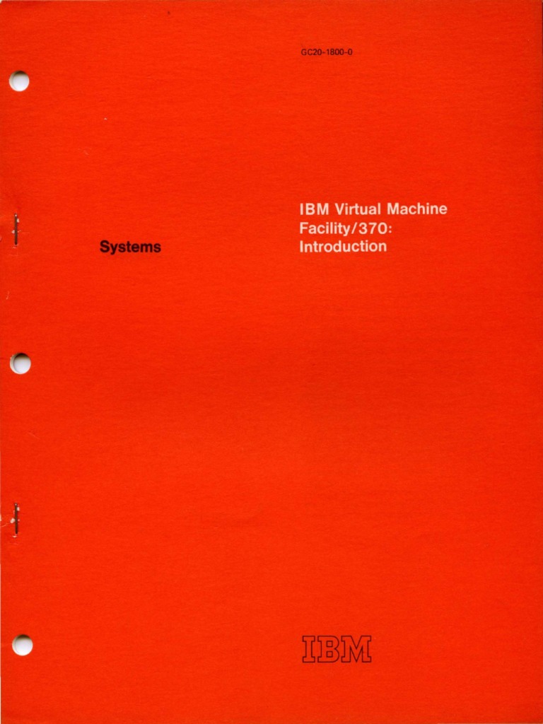 IBM VM370 Introduction | PDF | Virtual Machine | Operating System