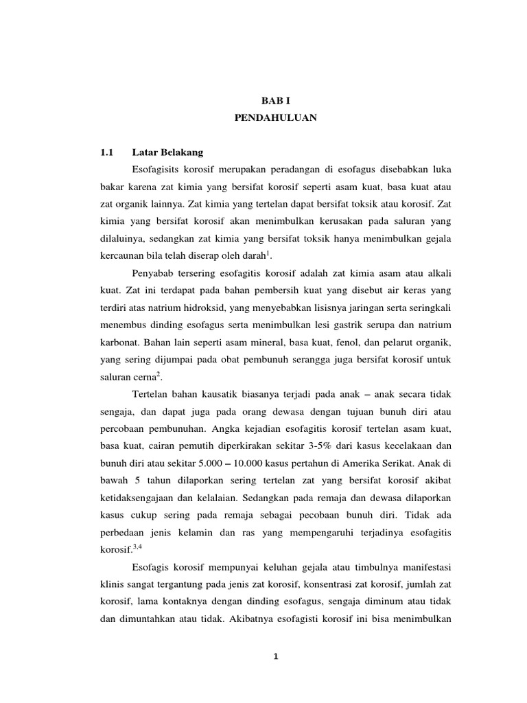 Esofagitis Korosif dan Anatomi Esofagus | PDF
