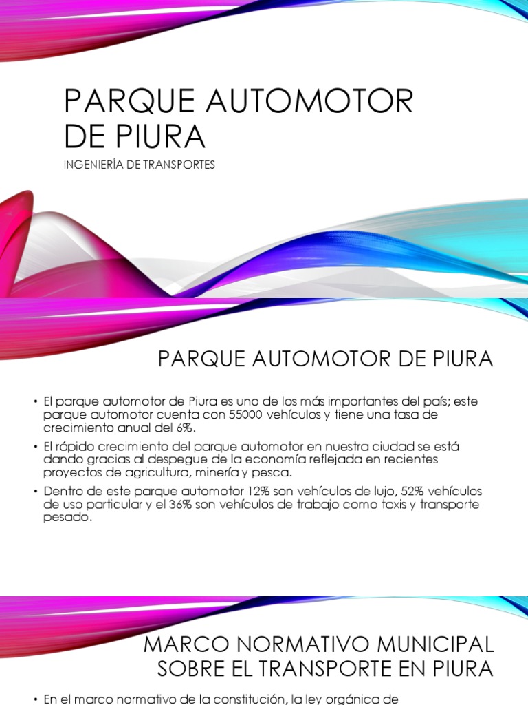 Parque Automotor de Piura: Crecimiento y Retos | PDF | Coche | Perú