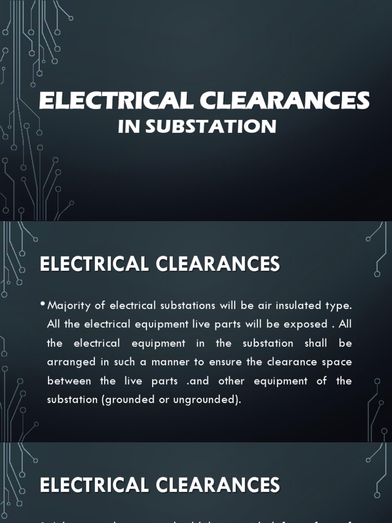 Electrical Clearances | PDF | Electrical Substation | Electrical ...