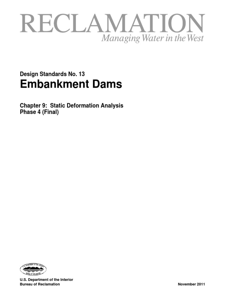 Embankment Dams (CH 9) - Reclamation PDF | PDF | Dam | Soil Mechanics