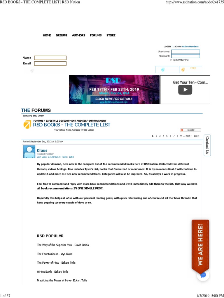 RSD Books - The Complete List - RSD Nation | PDF | Orgasm | Fellatio