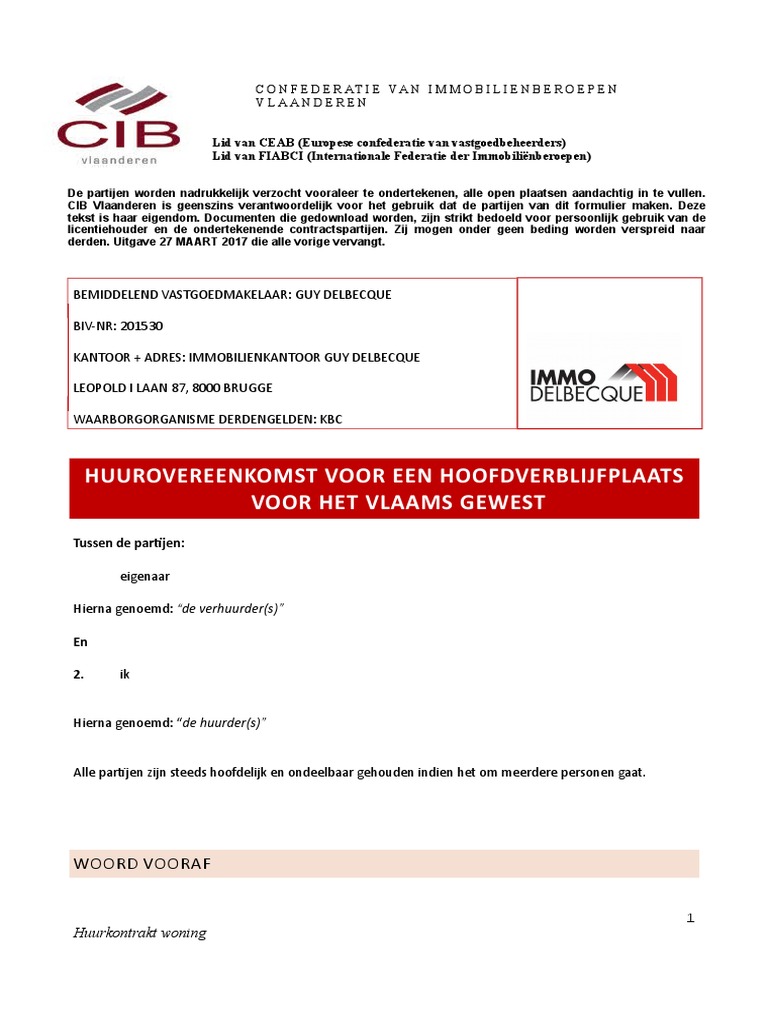 Huur Contract | PDF