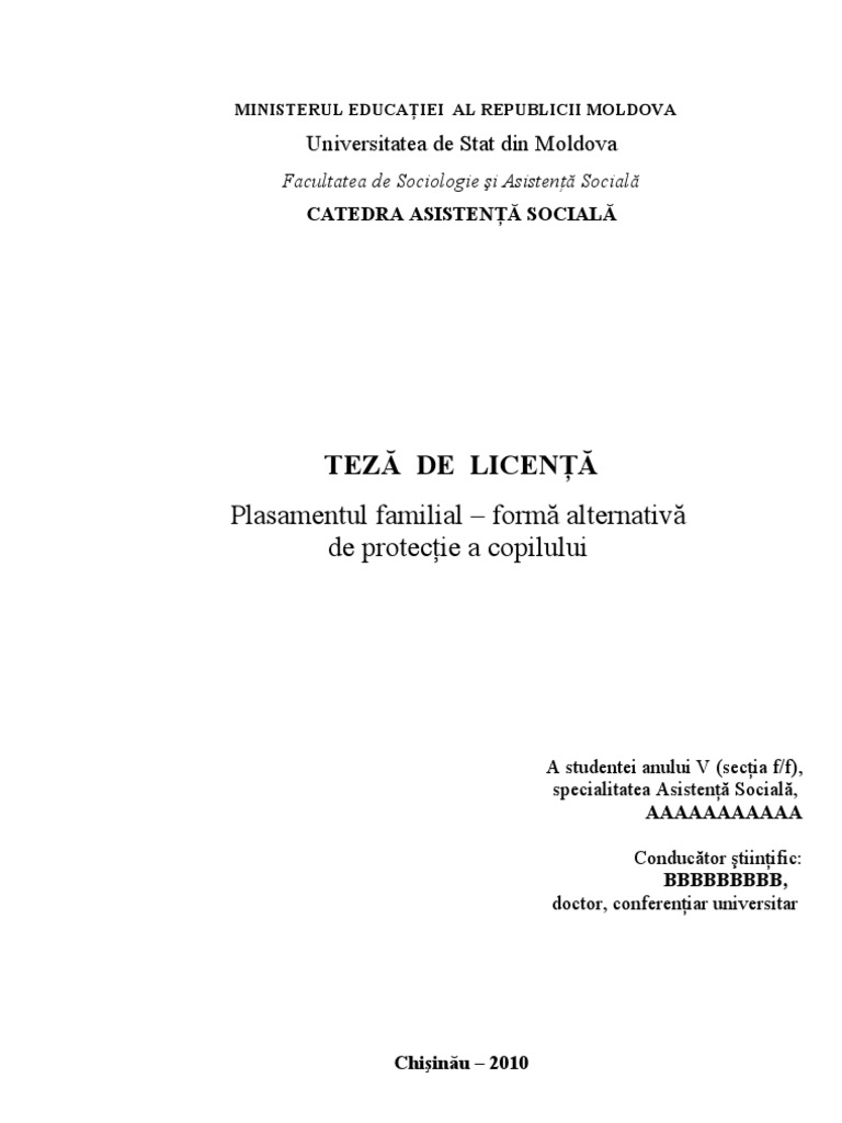 Model Oformare Teza | PDF