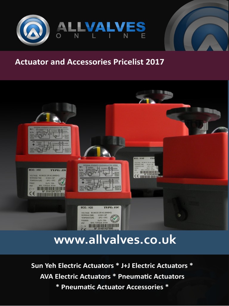 Allvalves Price List 2017 Actuators and Accessories | PDF | Valve ...