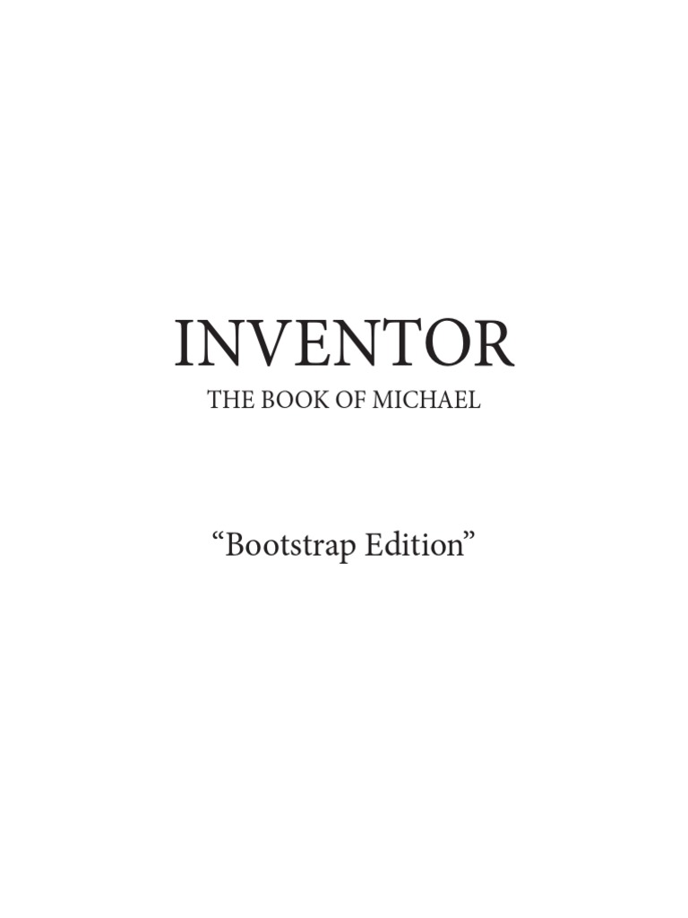 Inventor: The Book of Michael | PDF | Innovation | Design