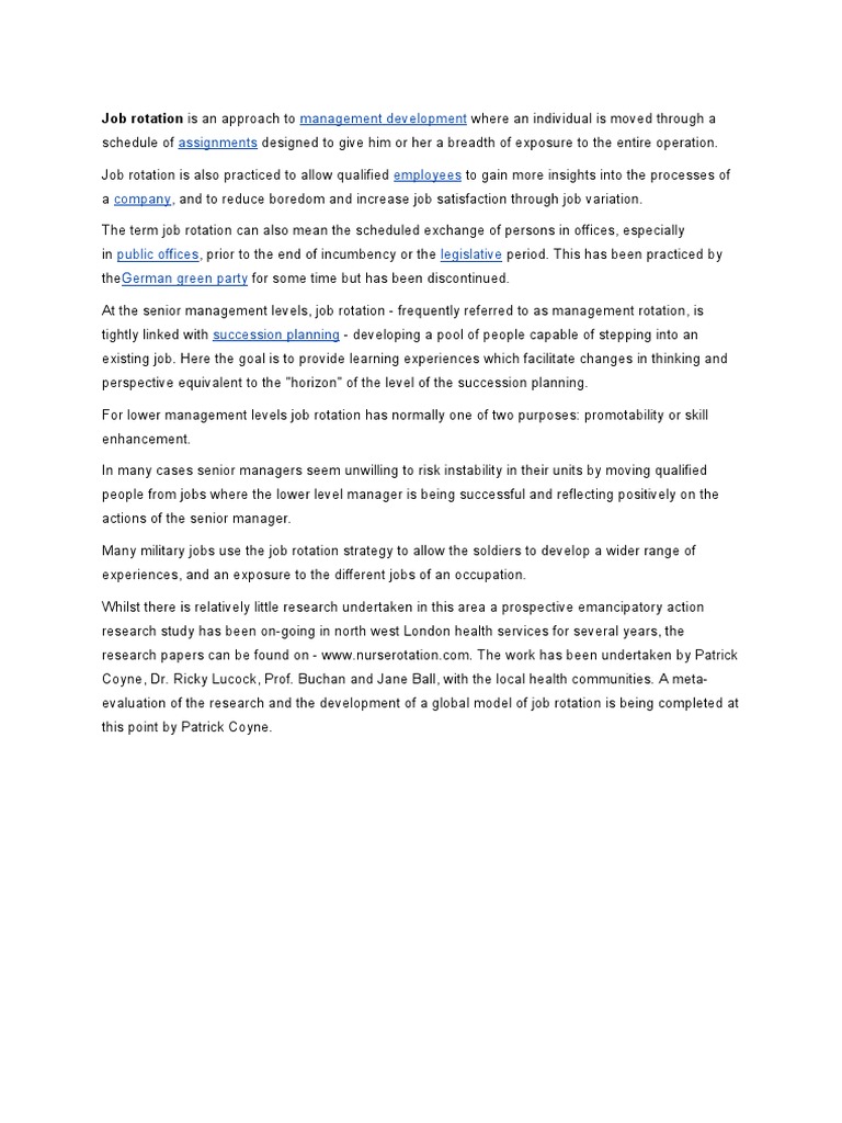 Understanding Job Rotation Benefits | PDF | Finance & Money Management