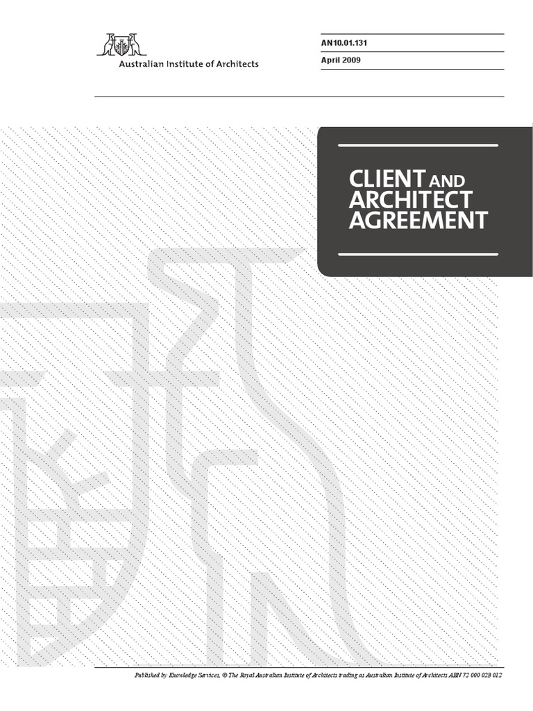 Client Architect Agreement Caa-2009 PDF | PDF | Architect | License