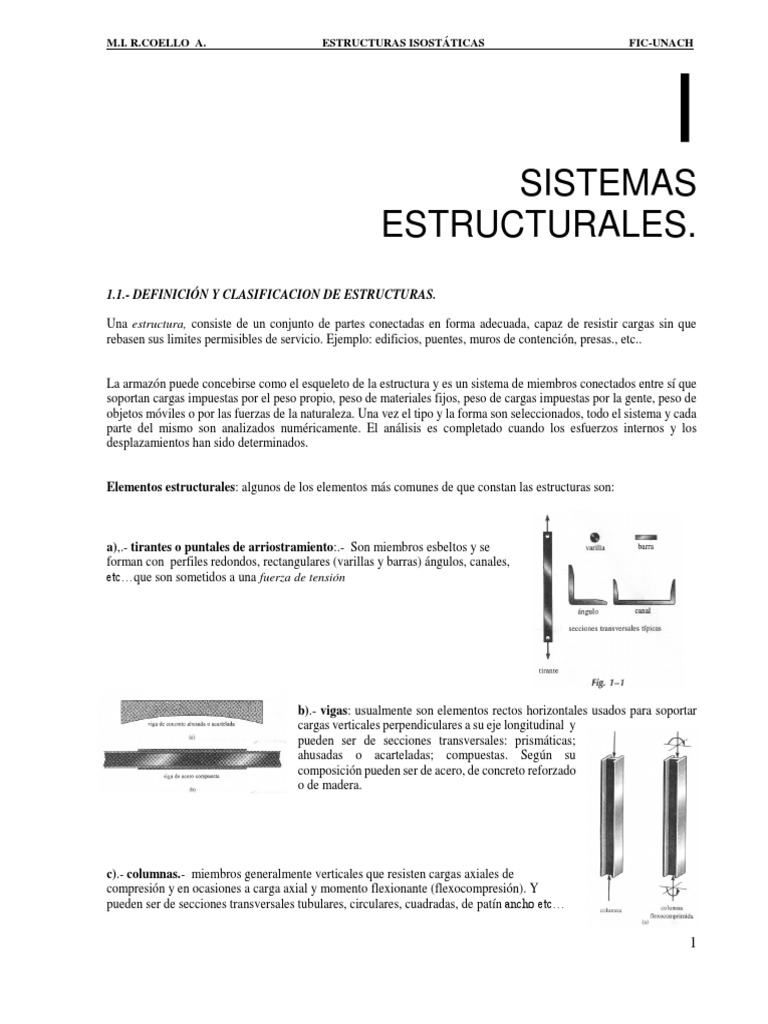 Clasificación de Estructuras Isostáticas | PDF | Ecuaciones | Fuerza
