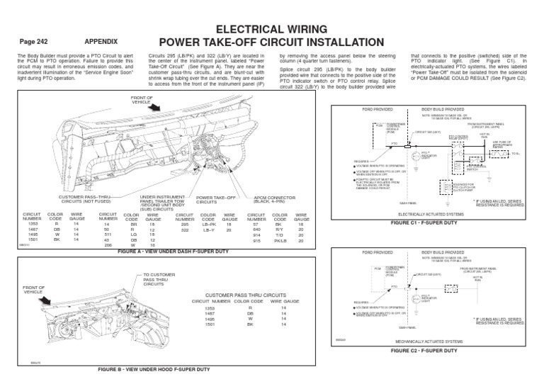 Electrical Wiring Power Take-Off Circuit Installation: Appendix | PDF ...
