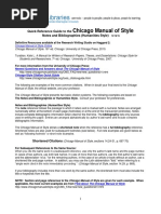 Chicago Citation Style Quick-Guide | PDF | Citation | Note (Typography)