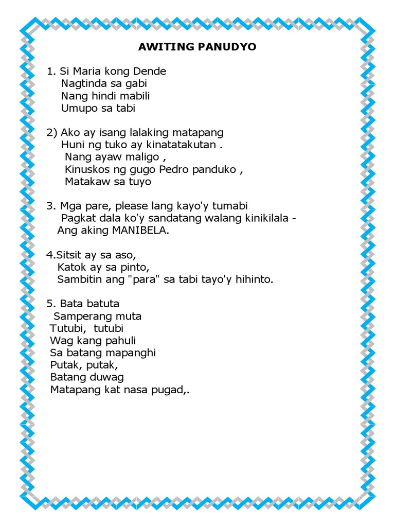 Awiting Panudyo | PDF