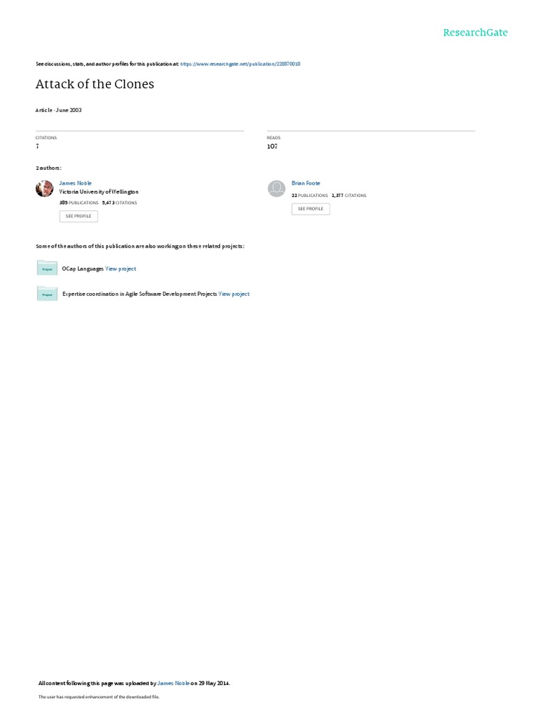Attack Of The Clones Pdf Pdf Inheritance Object Oriented Programming Object Computer