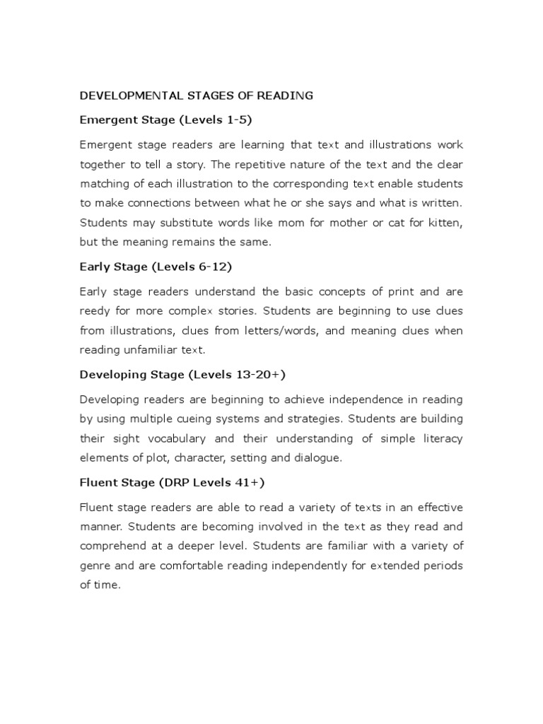 Developmental Reading | PDF