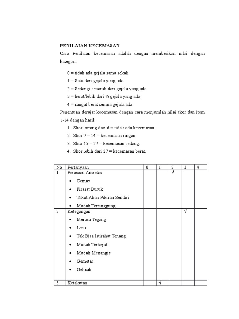MENGUKUR KECEMASAN DENGAN INSTRUMEN PENILAIAN GEJALA KECEMASAN ...