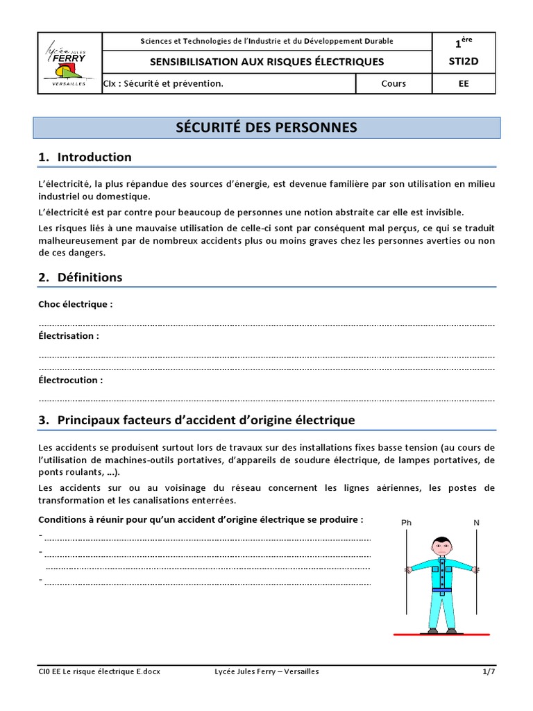 01-Risque Electrique PDF | PDF | Électricité | Muscle