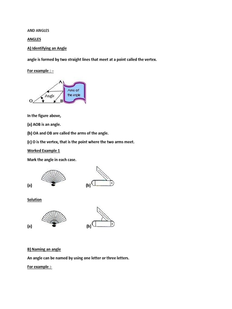 And Angles | PDF | Angle | Line (Geometry)