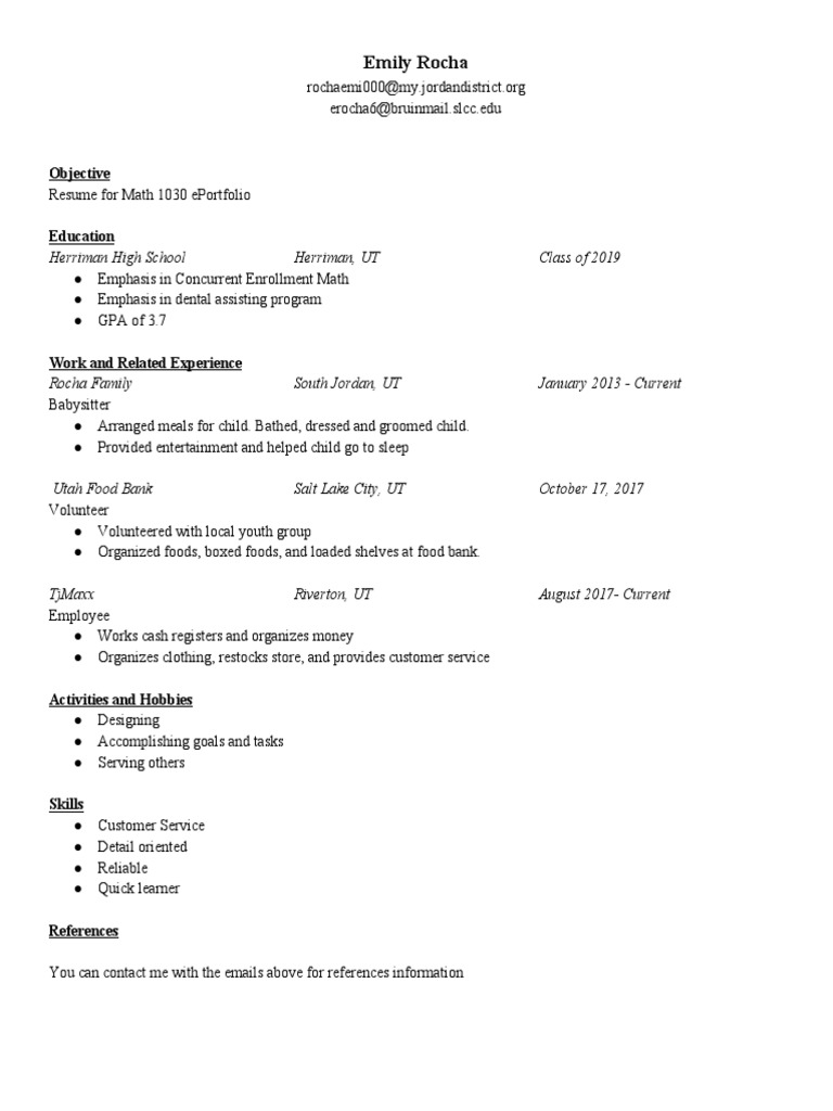 Eportfolio Resume 2 | PDF | Social Science | Wellness